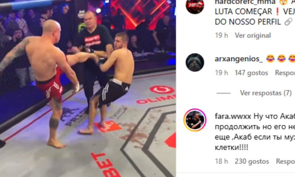 Atletas brigam durante a introdução e luta na Rússia é cancelada; veja ...